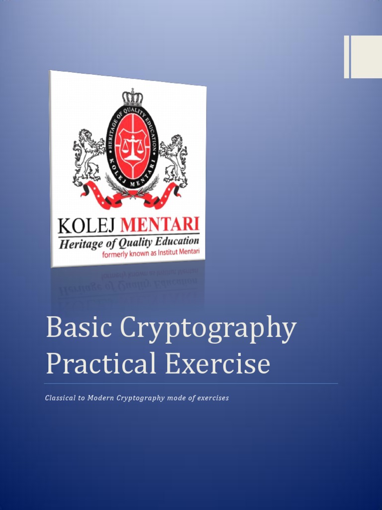 Practical Exercise - Cryptography | PDF | Cipher | Cryptography