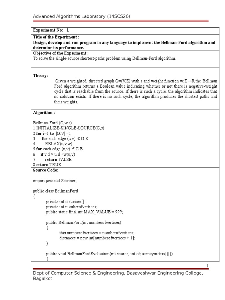 Advanced ADA Lab Manual M-Tech VTU | PDF | Applied Mathematics | Mathematical Concepts