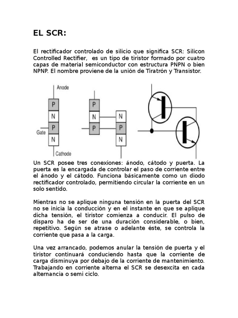 El SCR | Componentes | Electricidad