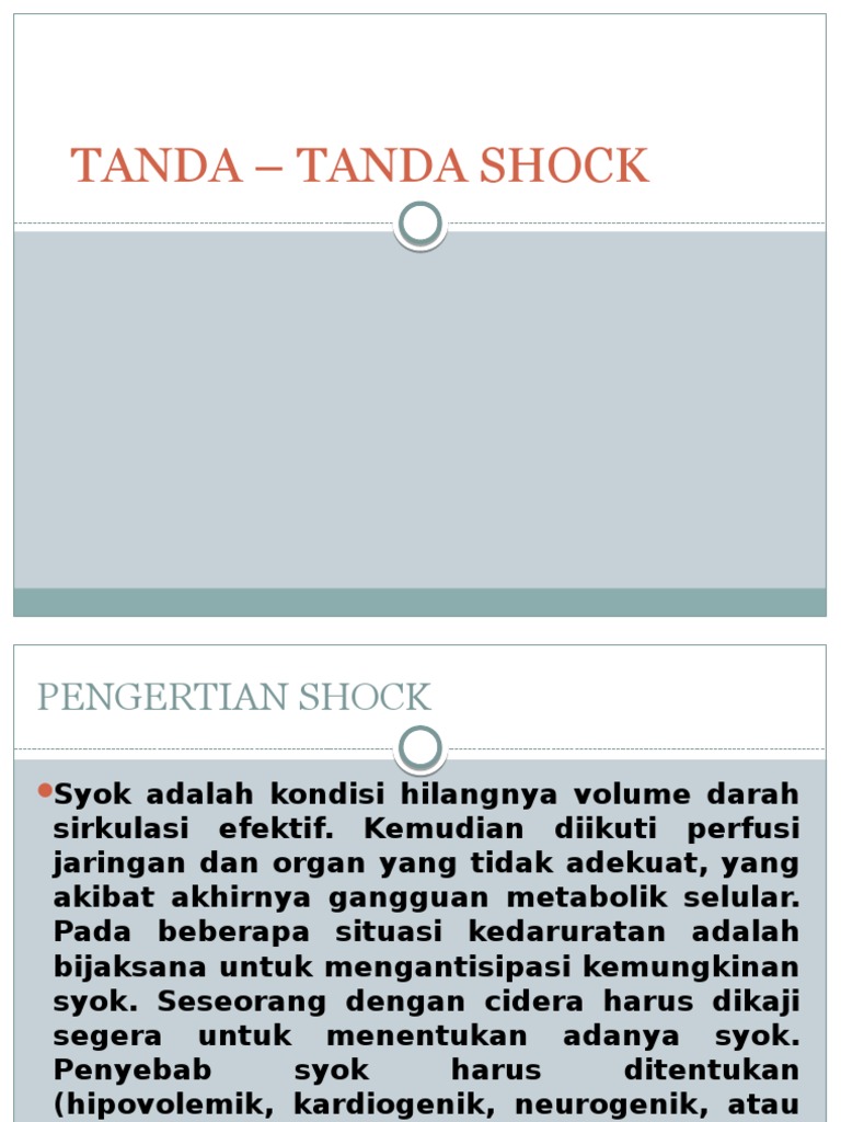 Tanda - Tanda Shock | PDF