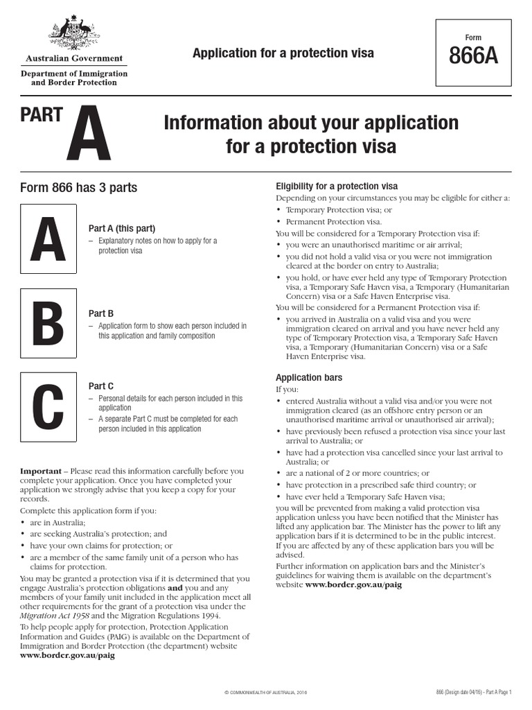 Application for Protection Visa Guide | PDF | Travel Visa | Personally ...