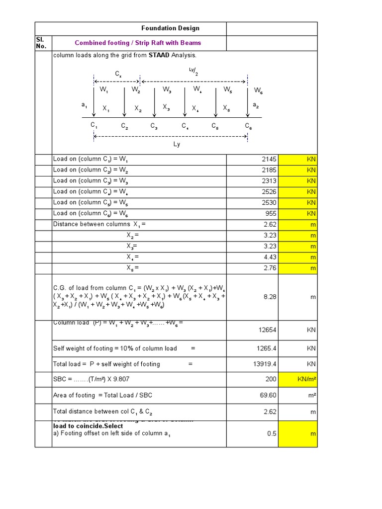 DS-08 - Strip Raft With Beam | PDF | Column | Building Engineering