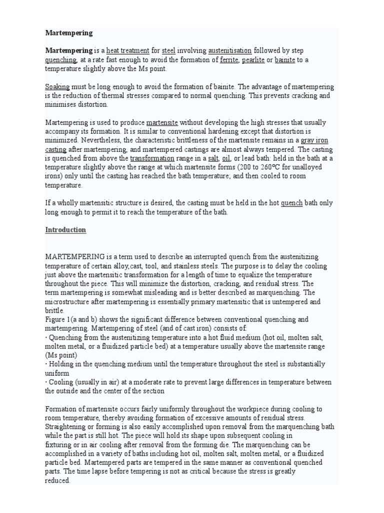 Martempering and Austempering | PDF | Heat Treating | Procedural Knowledge