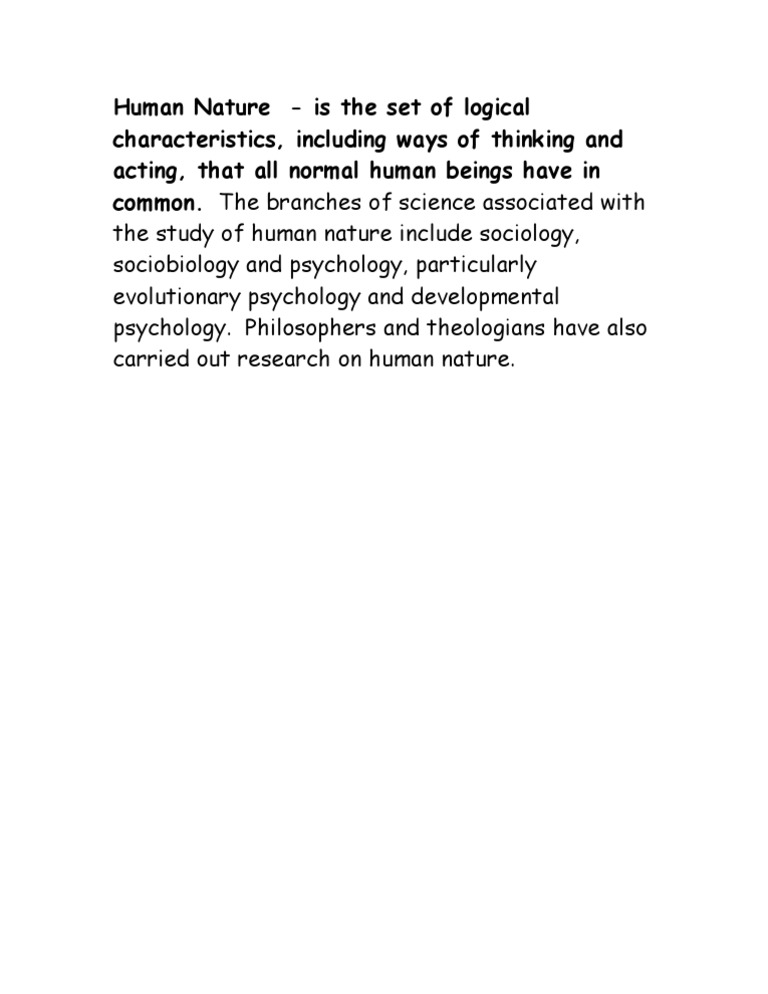 Human Nature | PDF