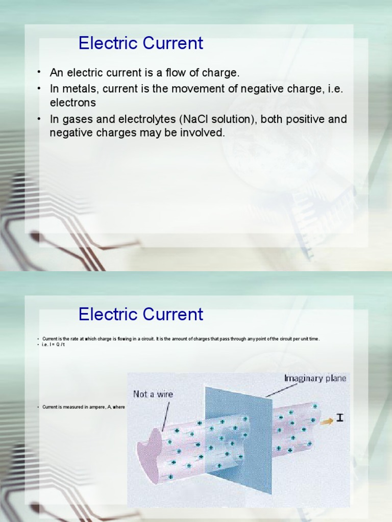 3.2 Electric Current | PDF | Electrical Resistivity And Conductivity ...