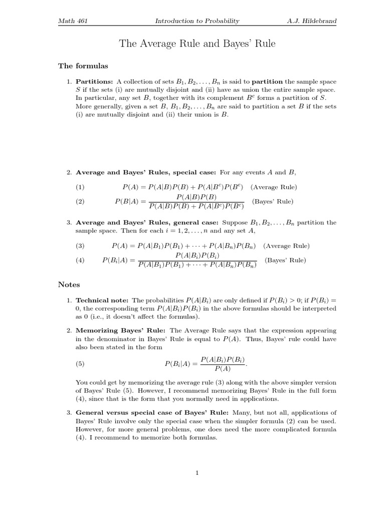 Bayes' Theorem | PDF | Interpretation (Logic) | Probability
