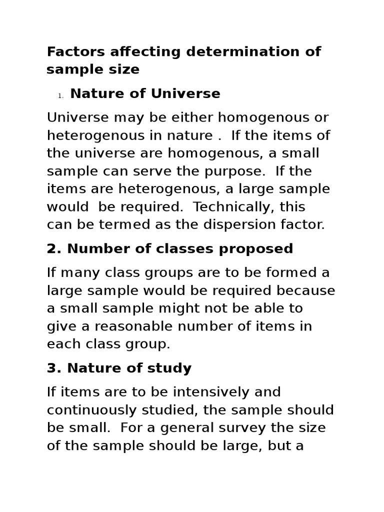 Determining the Optimal Sample Size: A Guide to the Key Factors that ...