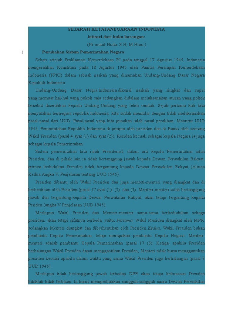 Perbandingan UUD 1945 dan RIS 1949 | PDF | Politik | Ilmu Sosial