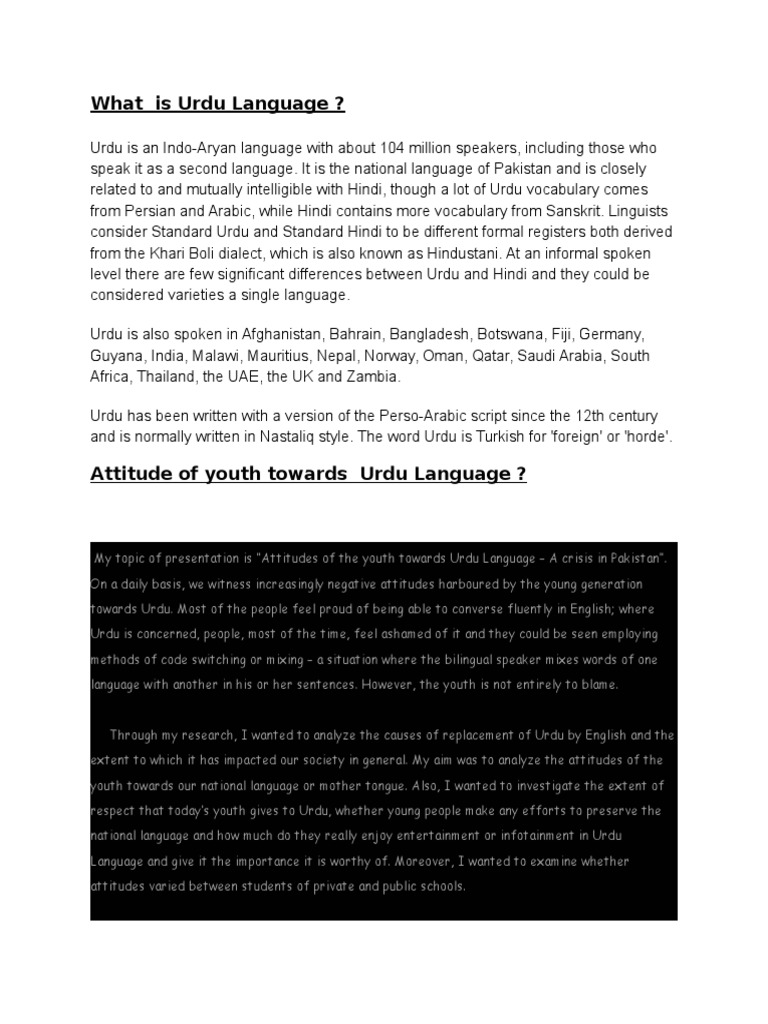 What Is Urdu Language | PDF | Urdu | Languages