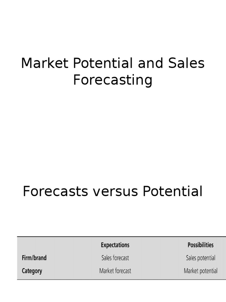Market vs Sales Potential Explained | PDF