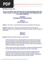 R.A. 4136 Land Transportation & Traffic Code | PDF | Vehicle ...