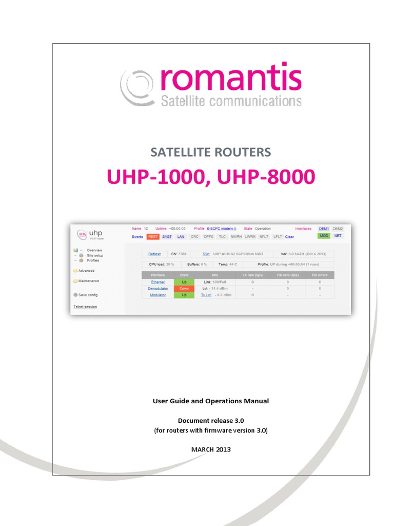 Romantis Manual UHP - ugo.EN3.0 | PDF | Forward Error Correction ...