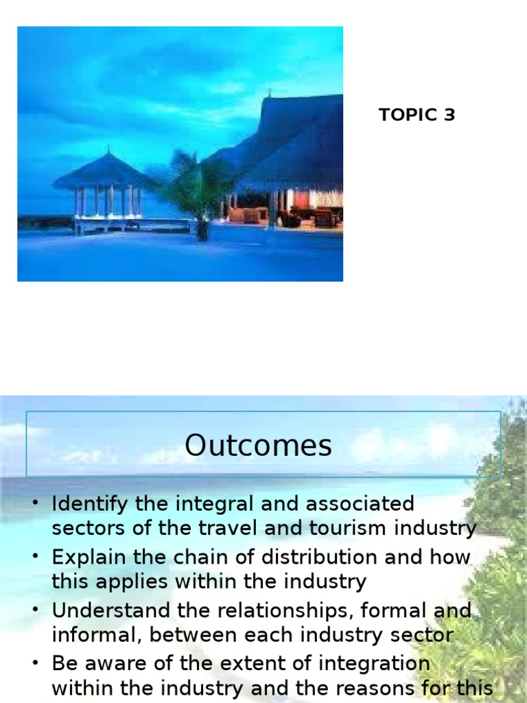 3 The Structure and Organisation of The Tourism Industry - Lecturer ...