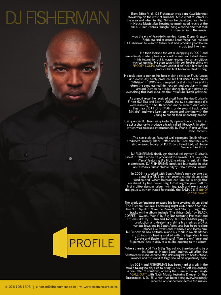 DJ Fisherman Profile | PDF | Recorded Music | Entertainment