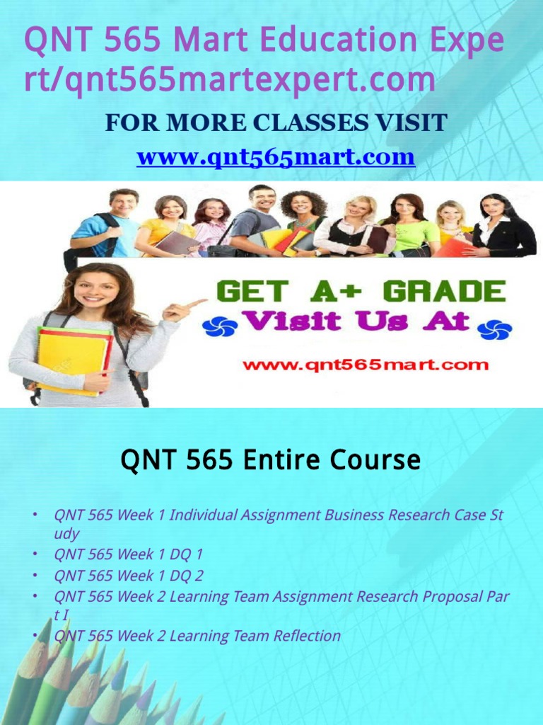 QNT 565 Mart Education Expert | PDF | Case Study | Statistics