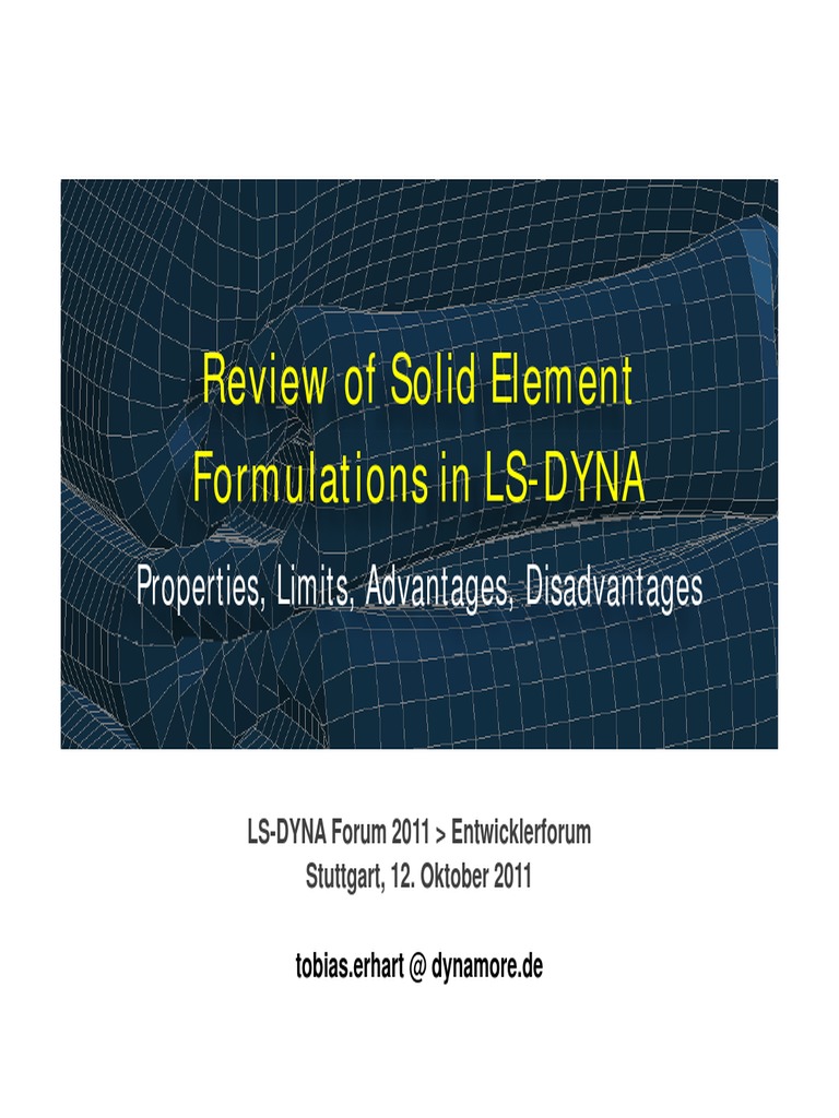 Solid Element Formulation Overview | PDF | Bending | Solid