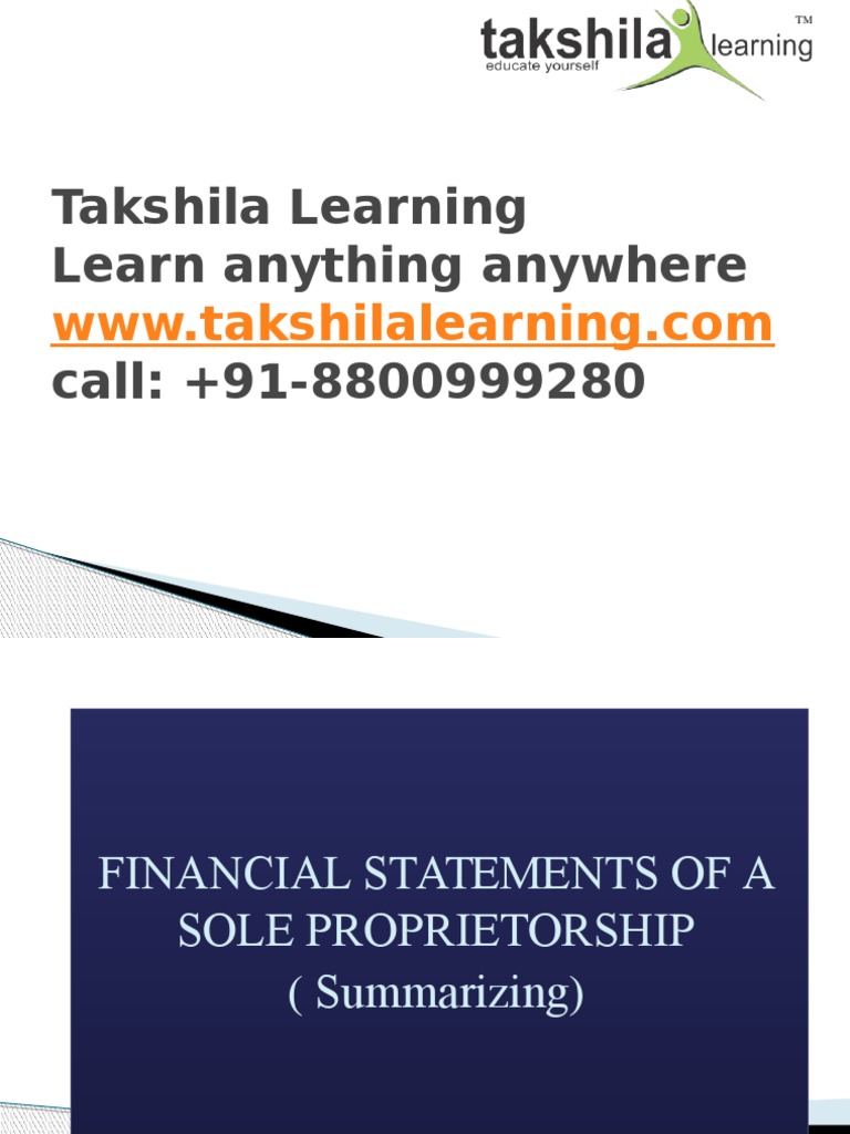 Final Accounts of A Sole Proprietorship Business | PDF | Income ...
