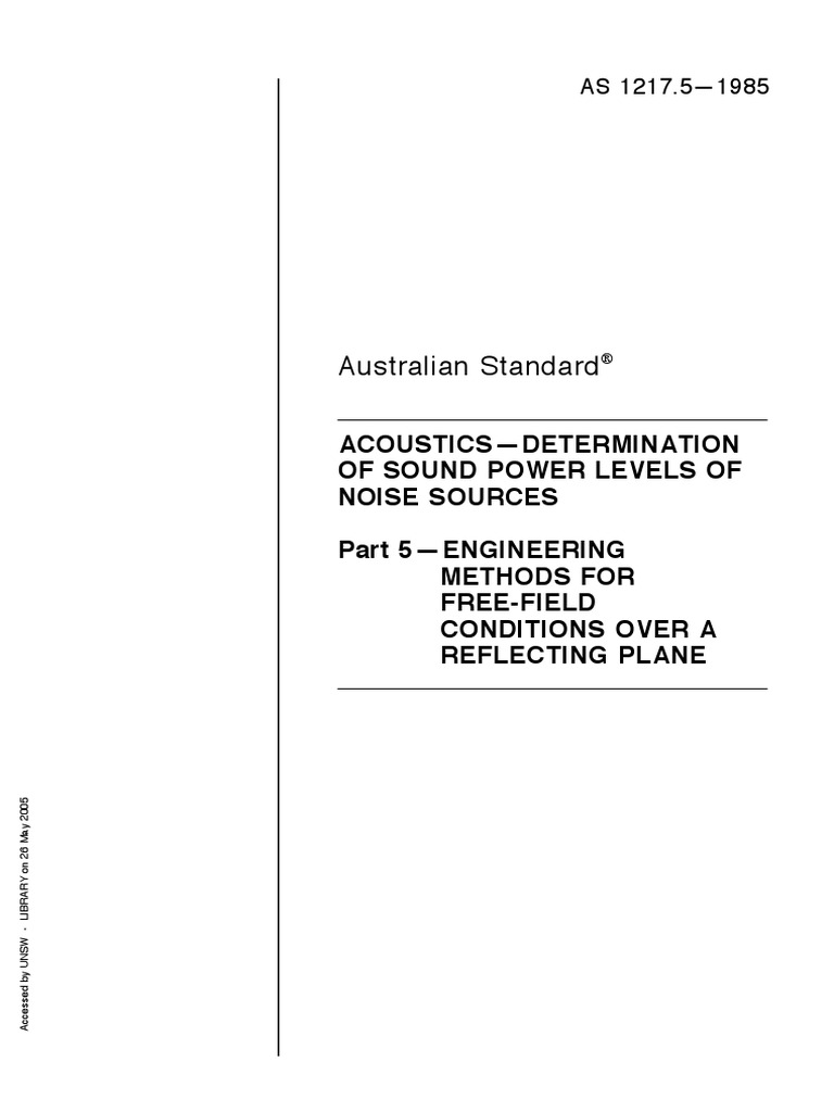 As1217 5-1985 PDF | PDF | Sound | Decibel
