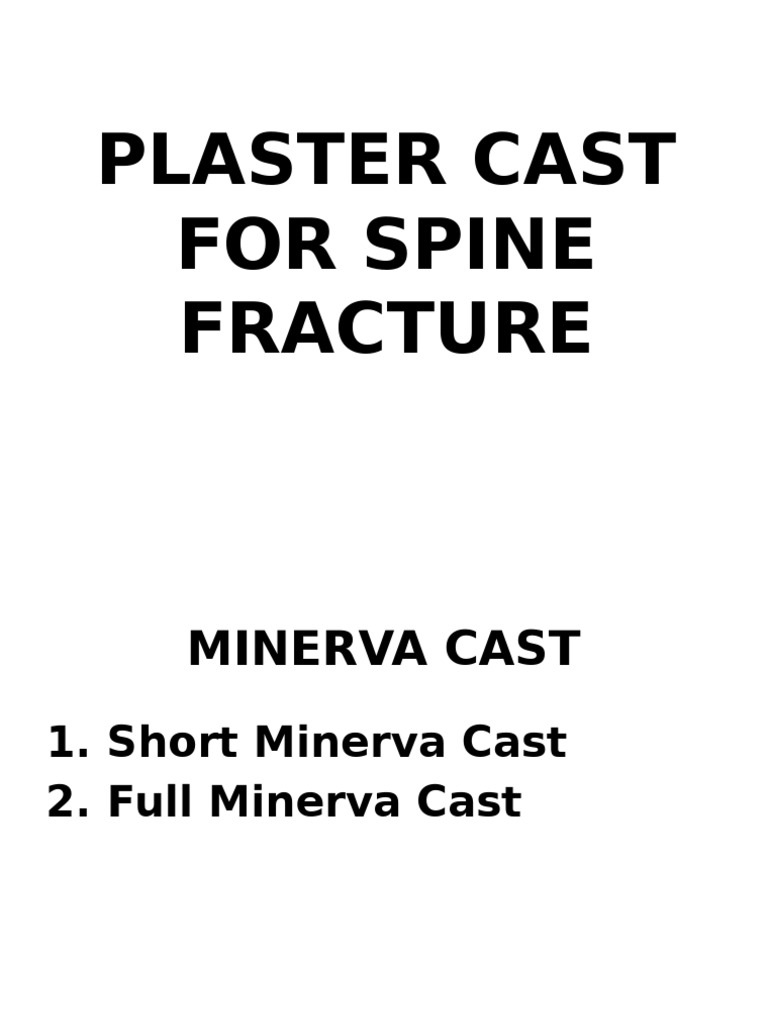 Plaster Cast Pada Fraktur Spine | PDF | Home & Garden