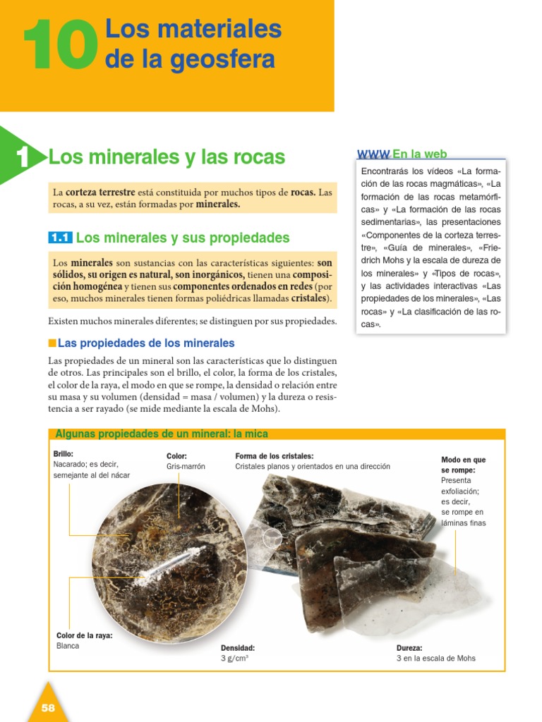 1.min Rocas | PDF | Roca (geología) | Minerales