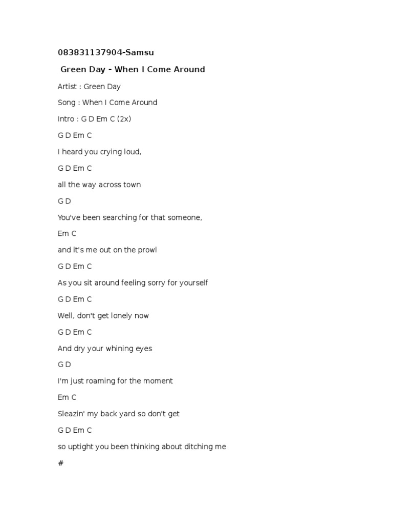 Chord&Lyrics | Download Free PDF | Song Structure | Musical Forms