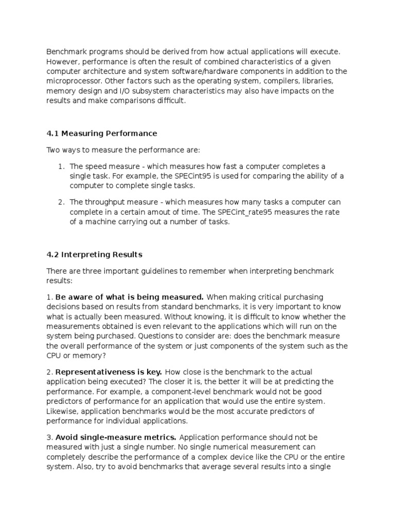 Measuring and Reporting | PDF | Benchmark (Computing) | Computer Architecture