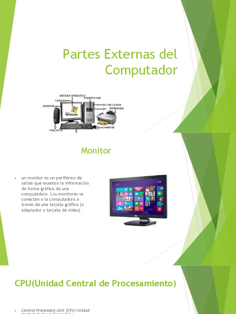 Partes Externas Del Computador | PDF | Periférico | Unidad Central de ...