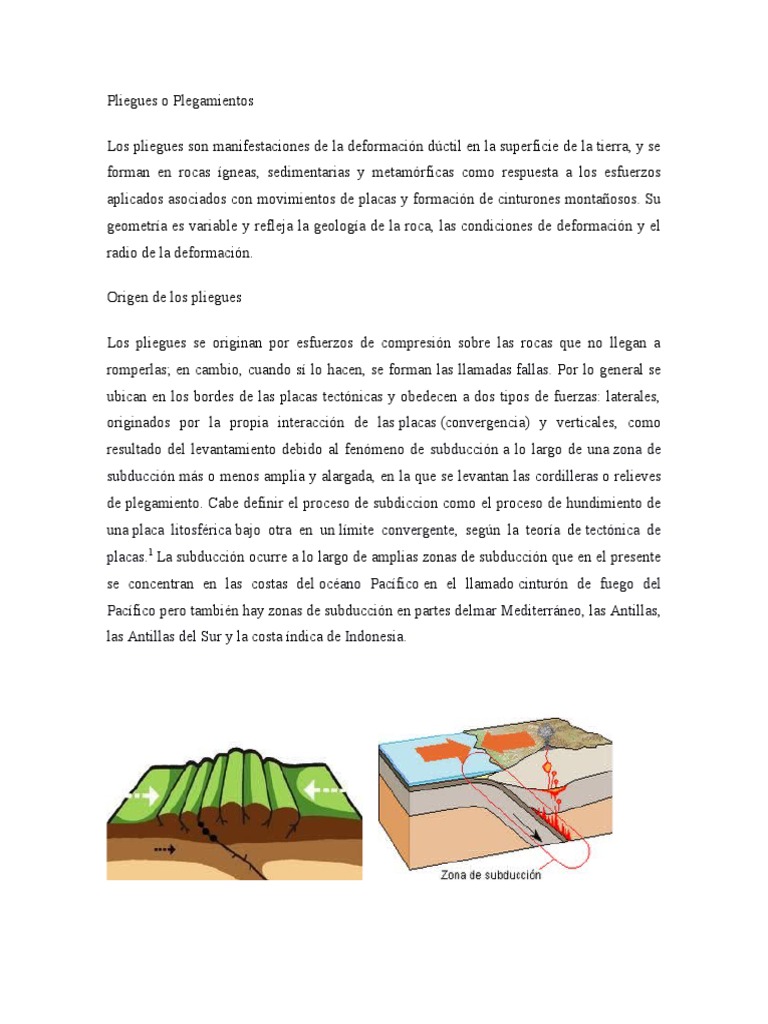 Pliegues Geológicos y Tipos Detallados | PDF | Geología | Geología ...