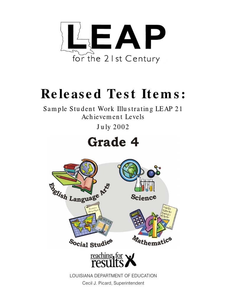 Released Test Items:: Sample Student Work Illustrating LEAP 21 ...