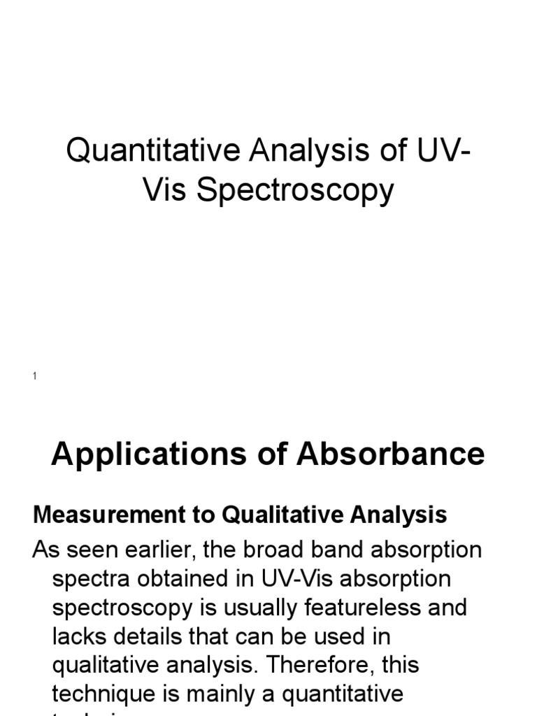 A Comprehensive Guide to Quantitative UV-Vis Spectroscopy Analysis ...