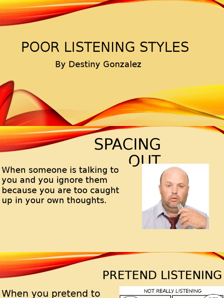Types of Poor Listening Styles | PDF