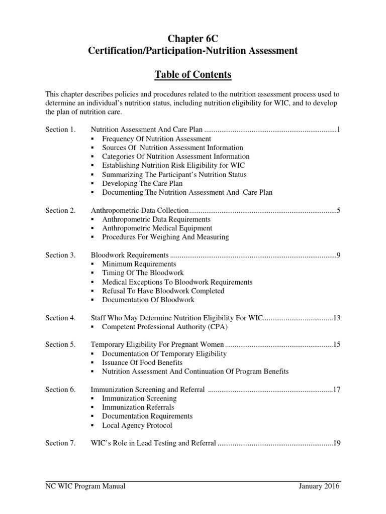 WPM Chapter6C NutritionAssessment v2 | PDF | Wic | Weighing Scale