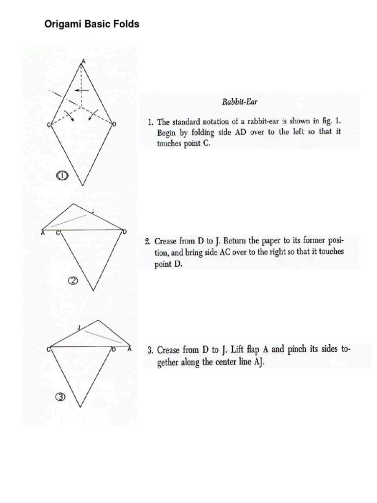 Origami Basic Folds | PDF