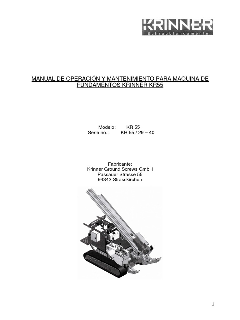 Operating Instruction KR 55 | PDF | La seguridad | Cambiar