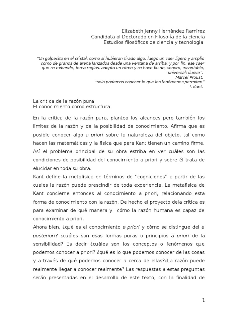 Conocimiento a priori -Kant- | Immanuel Kant | Empirismo | Prueba ...