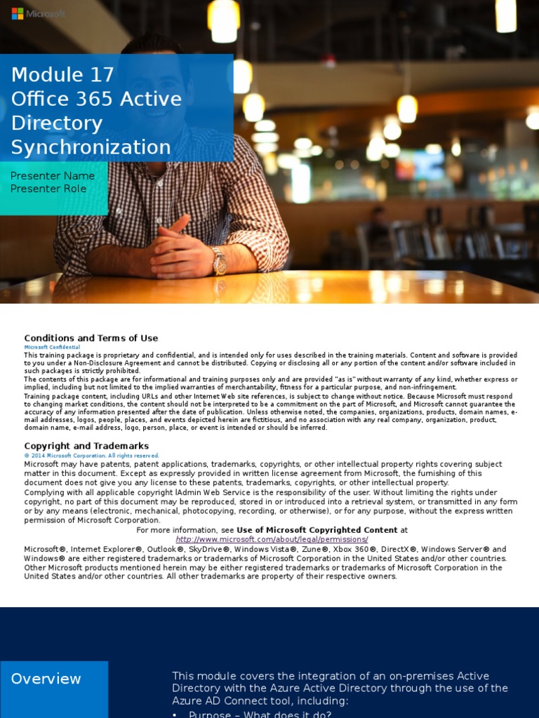 M17 O365 Aadconnect V14 Pdf Active Directory Password 