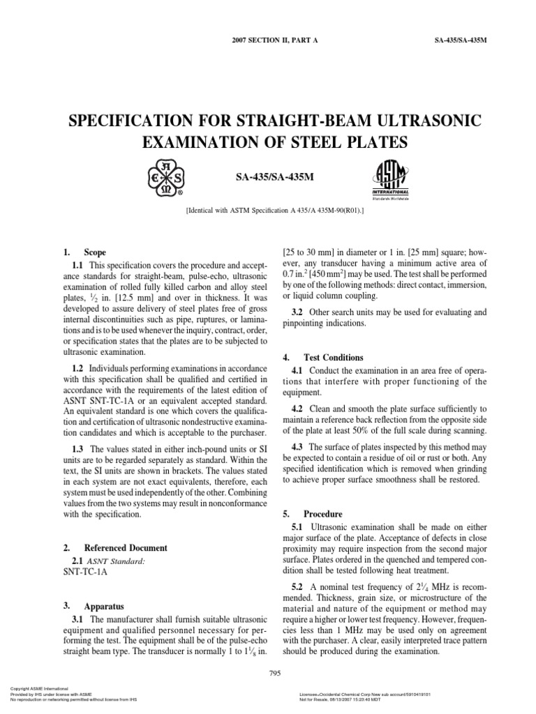 Asme Section II A Sa-435 Sa-435m | PDF | Structural Steel | Chemistry