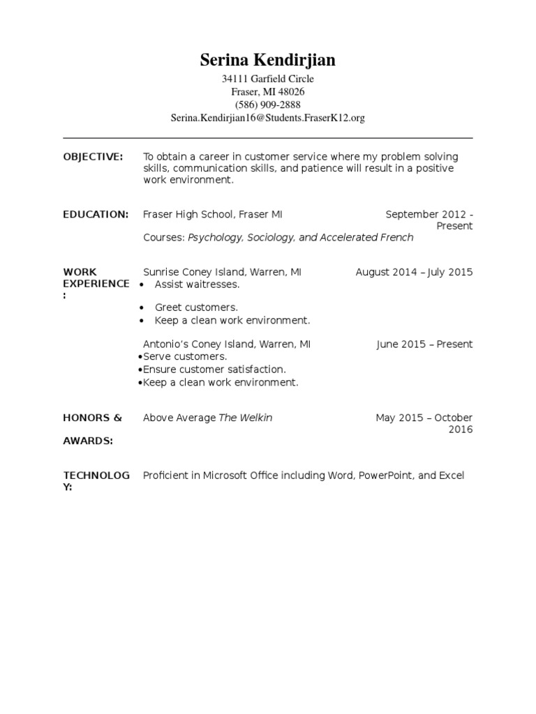 Resume - Sample 1 | PDF