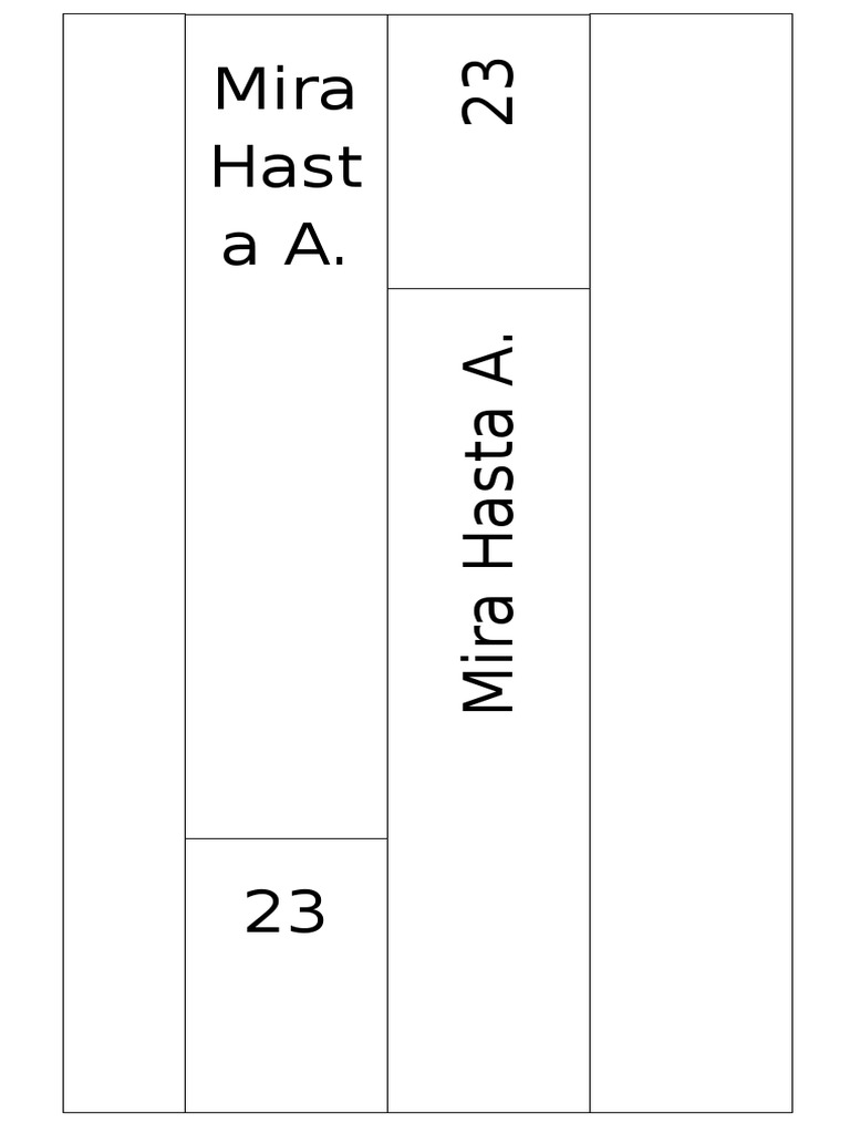 List of Names and Numbers | PDF