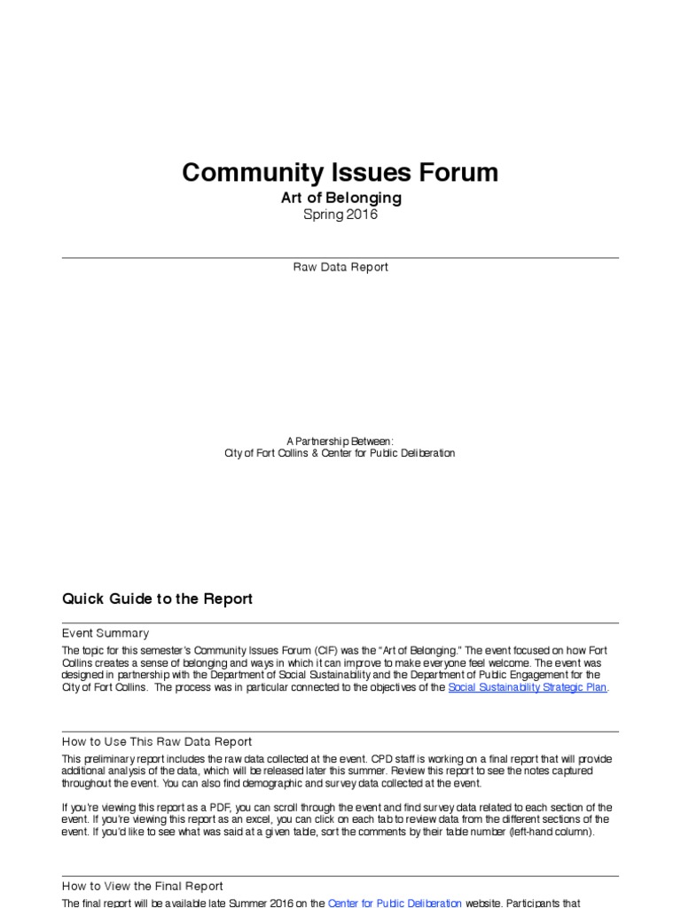 CIF Raw Data Report | PDF | Race And Ethnicity In The United States ...