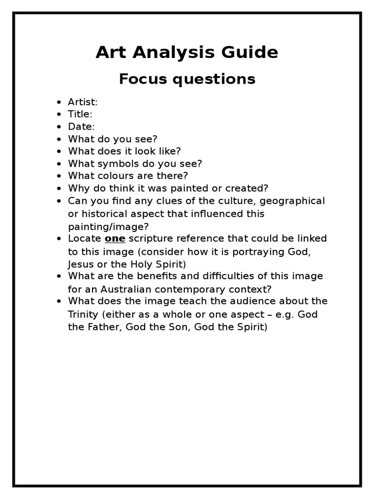 Art Analysis Guide for Contemporary Context | PDF | Philosophy