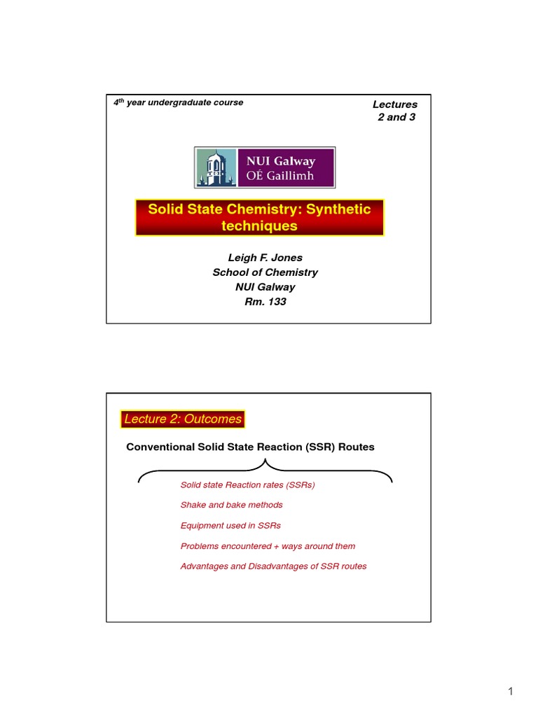 Soid State Synthesis | PDF | Zeolite | Solid State Chemistry