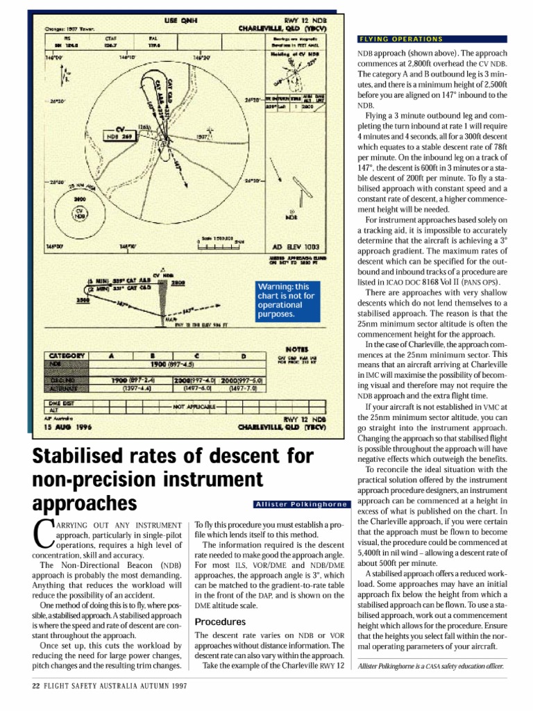 Stabilized Descent for NDB Approaches | PDF | Aircraft | Aeronautics