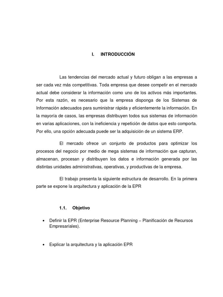 Epr | PDF | Planificación de recursos empresariales | Servidor (Computación)
