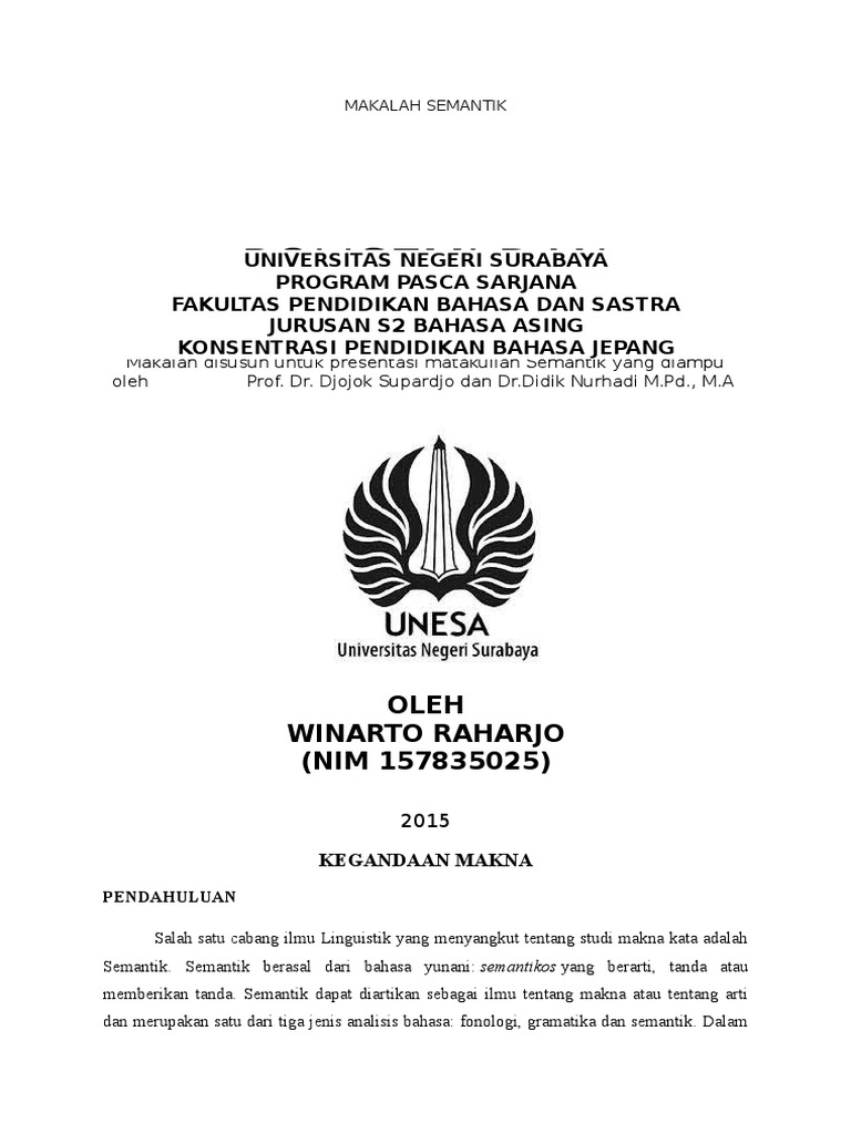 Polisemi Dan Homonimi | PDF | Kajian Bahasa Asing