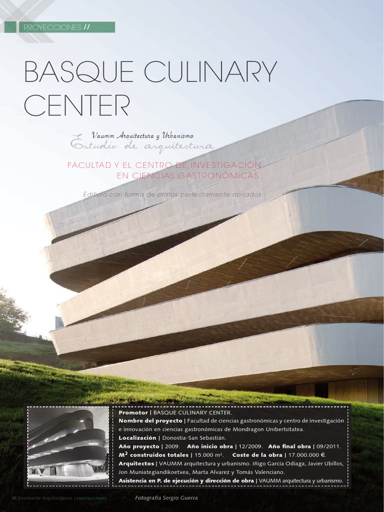 Arquitectura del Basque Culinary Center | PDF | Fotografía aérea | Paisaje
