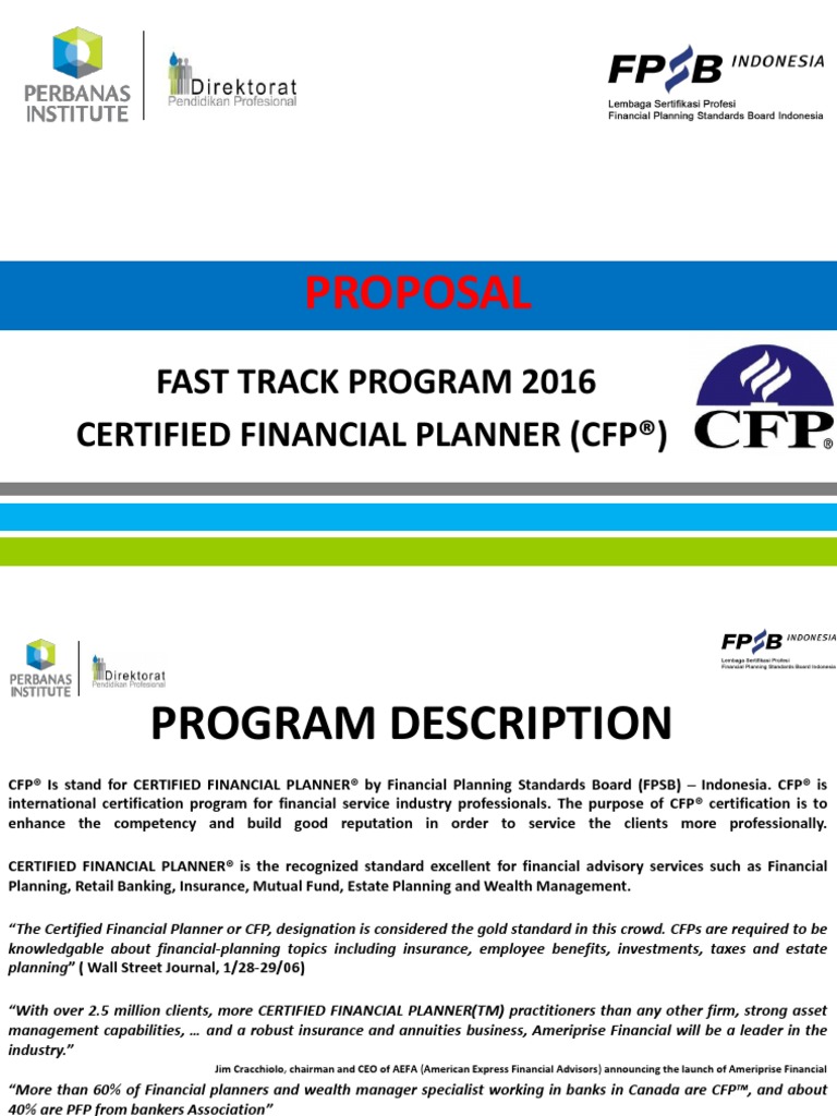 Training CFP | PDF | Financial Adviser | Equity (Finance)