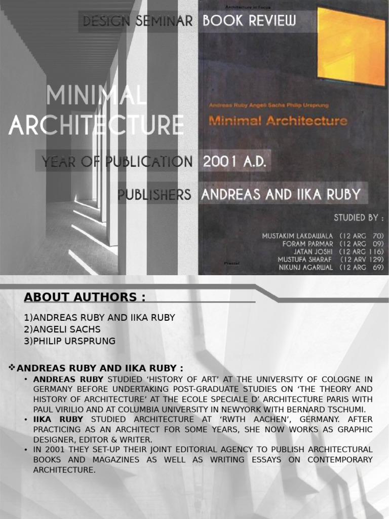 Minimal Architecture | PDF | Minimalism | Art Media