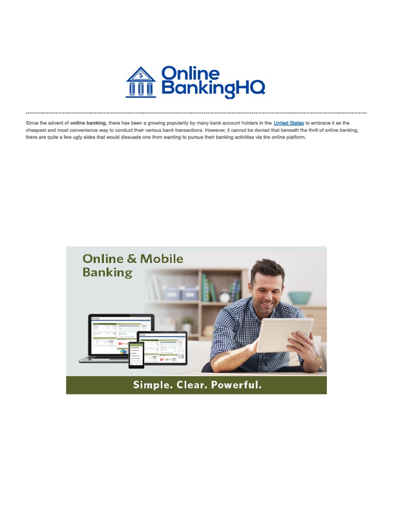 Online Banking Login Solutions Guide | PDF | Online Banking | Banks ...