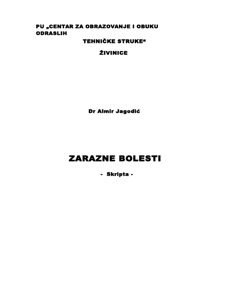 Zarazne Bolesti | PDF